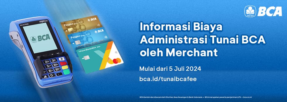 BCA - Informasi Biaya Administrasi Tunai BCA oleh Merchant